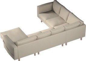 Potah na pohovku IKEA Norsborg rohová, 5-místná se šezlongem barva béžová látka pletený vzor