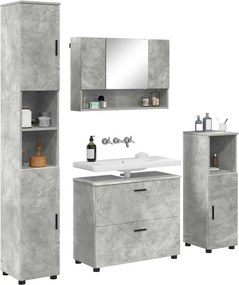 Sada koupelnového nábytku 4 ks Betonově šedá 35 x 30 x 192 cm 3393046