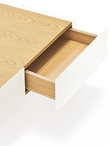 Konferenční stolek se šuplíky arista bílý 110 x 60 MUZZA