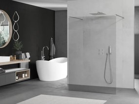 Mexen Kioto, sprchová zástěna Walk-In 170 x 200 cm, 8mm čiré sklo, chromový profil, 800-170-002-01-00
