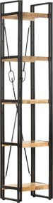 Knihovna s 5 policemi 40 x 30 x 180 cm masivní mangovník 320616