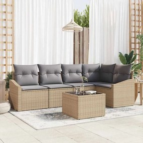 Set pohovek 6 ks Béžová polyratan 3346730