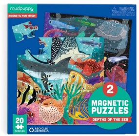 Mudpuppy Magnetické puzzle Hlubiny moří 2x20 dílků