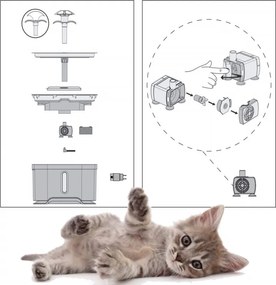 Vodní fontána pro kočky psy automatická SPRINGOS PA0313