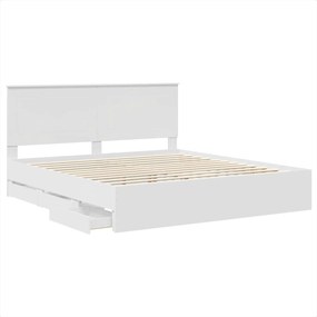 Rám postele se zásuvkou Bílá 180 x 200 cm Inženýrské dřevo 3409433