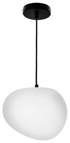 Černo-bílé závěsné svítidlo ø 25 cm Stones – Candellux Lighting