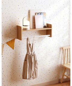 Nástěnný dětský věšák z borovicového dřeva v přírodní barvě 52,5x20 cm Florentina – Kave Home