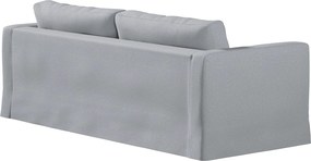 Potah na pohovku IKEA  Karlstad 3-místná, nerozkládací, dlouhý barva šedá látka pletený vzor