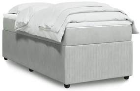 Box spring postel s matrací světle šedá 80 x 200 cm samet 3285602