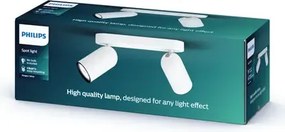 Philips Pongee bílá / Bodové svítidlo / 2x GU10 / 5,5W / bez zdroje /