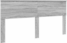 Rám postele s čelo Šedá Sonoma 180 x 200 cm Kompozitní dřevo 3408737