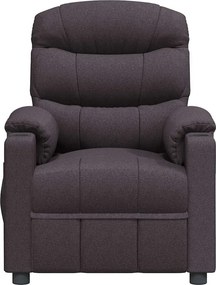 Elektrické masážní křeslo tmavě hnědé textil 3143508