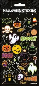 Samolepky Halloween s postavičkami / Sada samolepek / Opakovaně použit