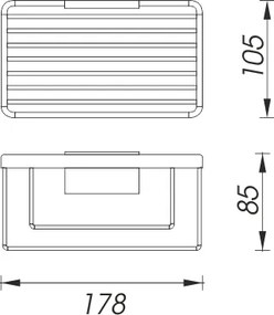 Nimco Drátěná police KIBO černá -