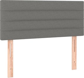 Box spring postel s matrací a LED tmavě šedá 90x190 cm textil 3133758