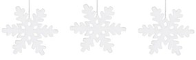 Porcelánová dekorace Snowflakes White - set 3 ks Garden Trading