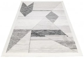 Moderní kusový koberec GRACE 6359A Geometrický krémový světle šedý Rozměr: 160x230 cm