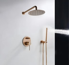 Rea Lungo - Podomítkový sprchový set, růžová-zlatá, REA-P4111