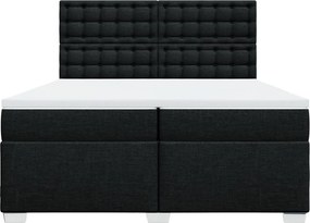 Box spring postel s matrací černá 200x200 cm textil 3290611