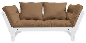 sofa BEAT by Karup - 73*162 cm white (bílá) + futon mocca 755