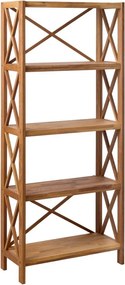 Regál z dubového dřeva v přírodní barvě 70x161 cm X-Shelf – Unique Furniture