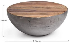 BIZZOTTO Konferenční stolek LANCASTER tmavý 70cm 0745851