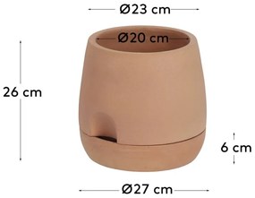 OnaDnes -20% Terakotový květináč Kave Home Luigina 26 cm