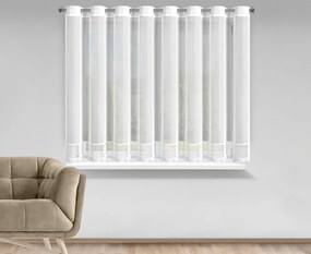 ZÁCLONA NA KROUŽCÍCH KATRINA 350X150 CM BÍLÁ