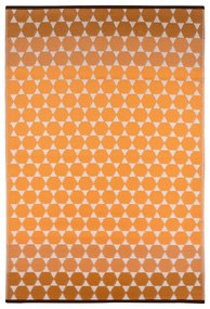 Oranžový venkovní koberec Green Decore Hexagon, 120 x 180 cm