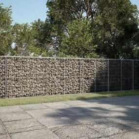 Gabionový koš s víkem 600 x 100 x 100 cm pozinkované železo 3295200