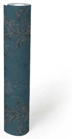 A.S. Création | Vliesová tapeta na zeď History of Art 37648-5 | 0,53 x 10,05 m | modrá, metalická
