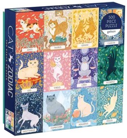 Galison Puzzle Kočičí zvěrokruh 500 dílků