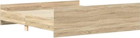Rám postele s hlavovým a nožním čelem dub sonoma 200 x 200 cm 3203735