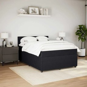 Box spring postel s matrací černá 140 x 190 cm samet 3287730
