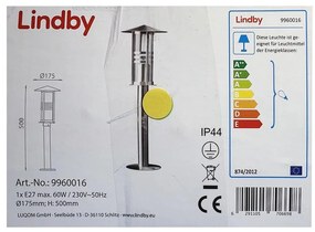 Lindby | Lindby - Venkovní lampa ERINA 1xE27/60W/230V IP44 | LW0675