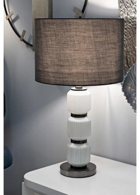 Šedá stolní lampa s textilním stínidlem (výška 57 cm) Bright – Mauro Ferretti