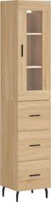 Skříň highboard dub sonoma 34,5 x 34 x 180 cm kompozitní dřevo 3199252