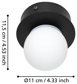 Eglo 900659 - LED Koupelnové stropní svítidlo MOSIANO LED/3,3W/230V IP44 černá