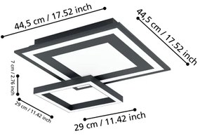 Eglo 900025 - LED RGBW Stmívatelné stropní svítidlo SALITERAS-Z LED/21,6W/230V