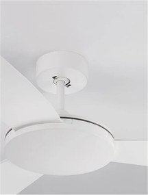NV 9952360 Stropní ventilátor BLAIRE tělo z hliníku matná bílá a sklo 3ABS bílé listy - NOVA LUCE