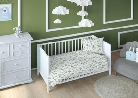 Bavlněné ložní prádlo 160x200 mořská bílá zelená dětské na zip 2720 D KARO Dreamland