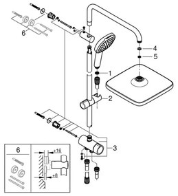 GROHE 266982431 - Sprchový systém VITALIO COMFORT 250 390 mm černá