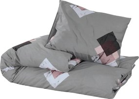 vidaXL Sada ložního prádla 200 x 200 cm bavlna [136474] Barva: Tmavě šedá a černá