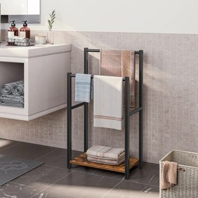 Stojan na ručníky Houseland Lora hnědý/černý
