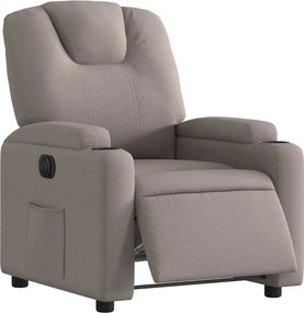 Elektrické polohovací křeslo taupe textil 3204352