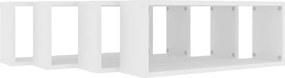 vidaXL Nástěnné obdélníkové police 4 ks 60x15x23 cm dřevotříska [807134] Barva: Betonová šedá