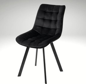 Vikio Jídelní set pro 4 osoby 160x90 cm dub noha X černá židle VJS236-4C-S
