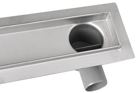 Aqualine Aqualine, PAVINO podlahový žlab z nerezové oceli s roštem na dlaždice, L-760, DN50, 2710-80