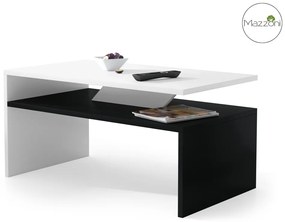 Konferenční stolek PRIMA 90x50 cm bílá/černá