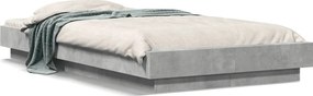 Rám postele betonově šedý 75 x 190 cm kompozitní dřevo 3281248
